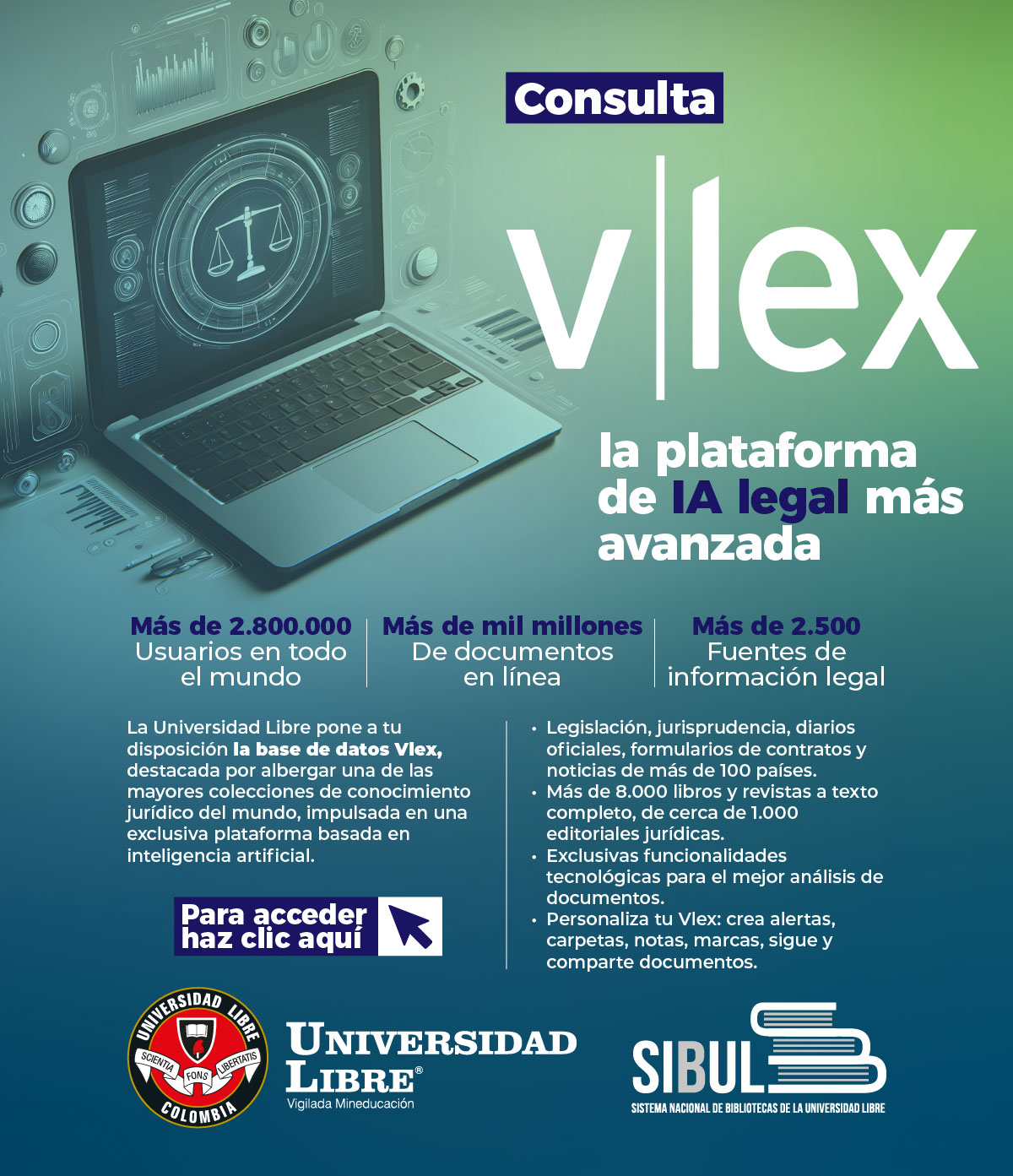 Consulta Vlex, la plataforma legal más avanzada - Unilibre - Nacional